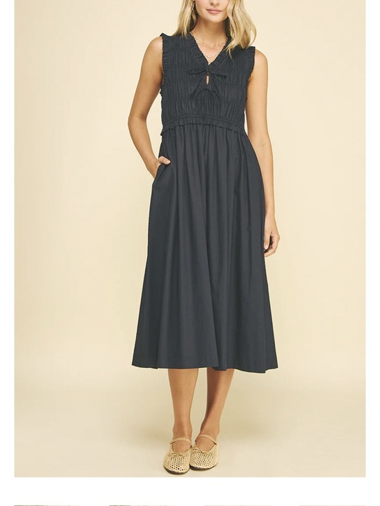 Pinch | Dresses | Pinch Margo Smocked Vneck Midi Dress With Pockets ...